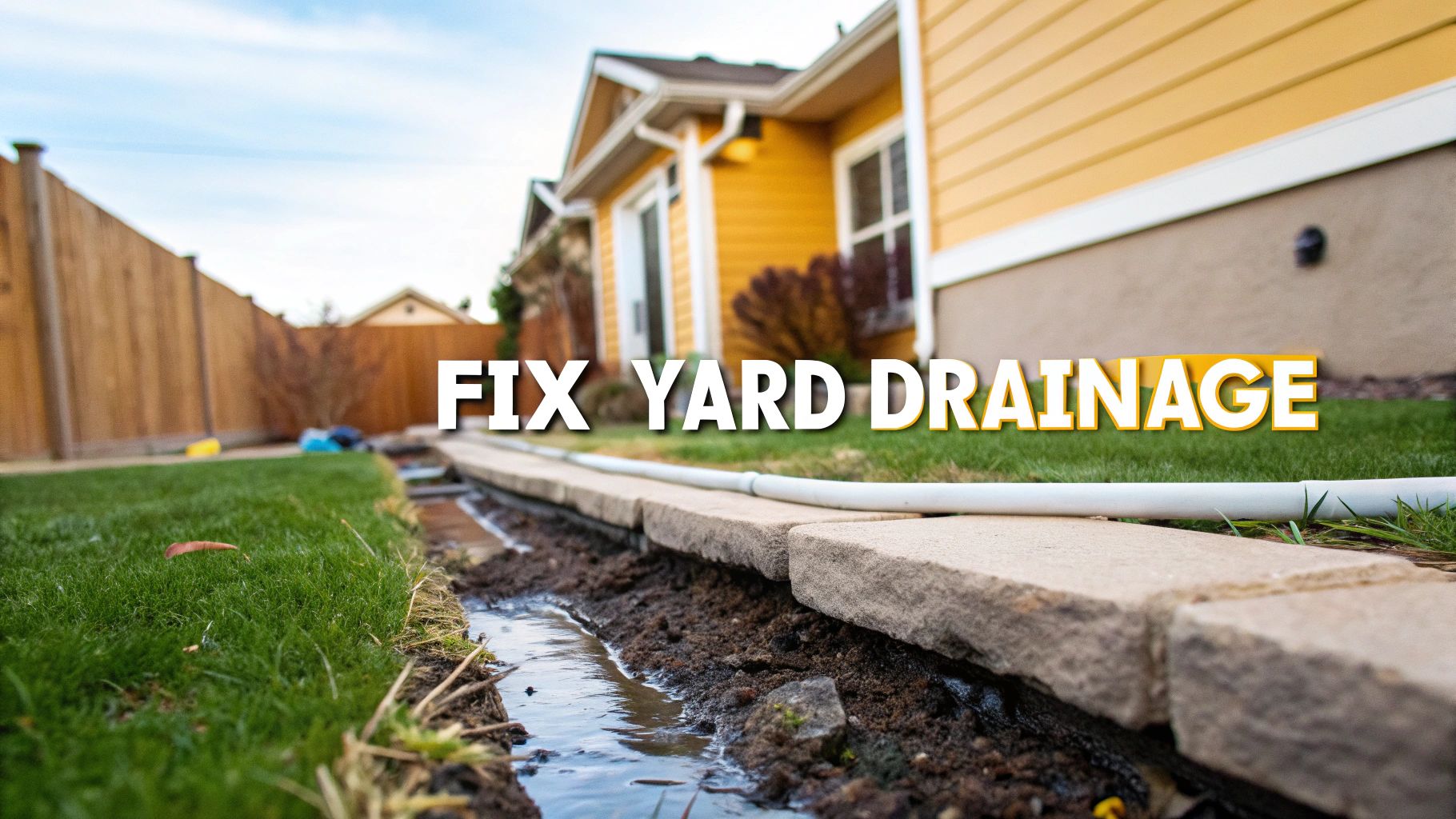 How to Fix Yard Drainage Problems in South Texas - Fischer Landscaping